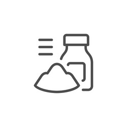 Milk powder canned and spoon icon Royalty Free Vector Image