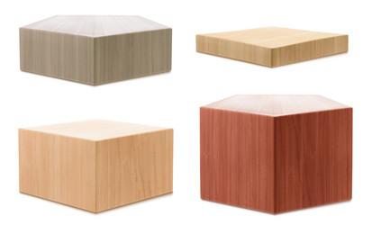 3d set of wooden platforms Royalty Free Vector Image