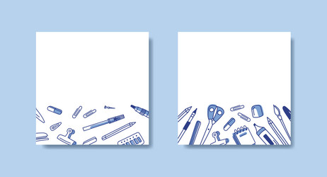 Stationery items Royalty Free Vector Image - VectorStock