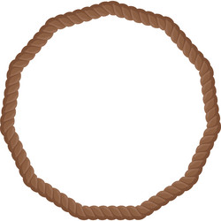 Rope round frame border Royalty Free Vector Image