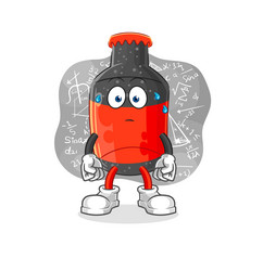 Mayonnaise thinking hard cartoon character Vector Image