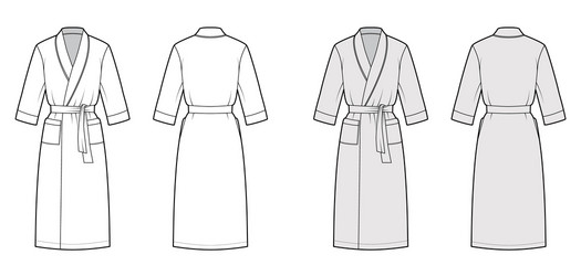 Bathrobe Robe Sketch Vector Images (over 190)