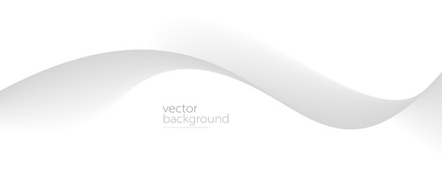 Flowing grey curve shape with soft gradient Vector Image