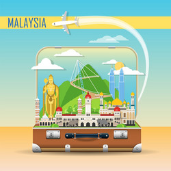 Miami city travel retro poster Royalty Free Vector Image