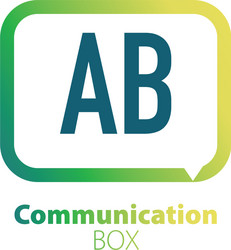Initial letter ba communication box logo design Vector Image