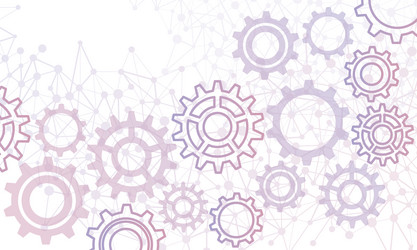 Abstract geometric background with gears Vector Image