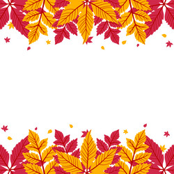 Colorful leaves border Royalty Free Vector Image