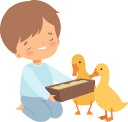 Boy Feeding Birds Vector Images (over 160)