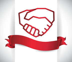 Hand shake design Royalty Free Vector Image - VectorStock