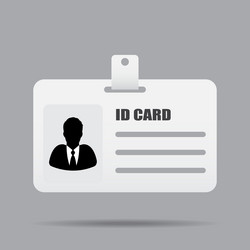 Id card sign 4 white styles icon Royalty Free Vector Image