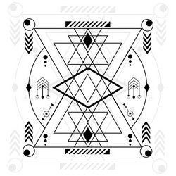 Modern sacred geometry outline shapes Royalty Free Vector