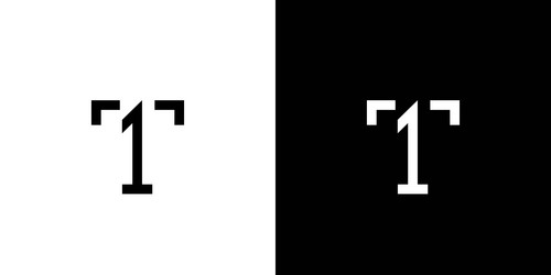 Unique and modern 1s logo design Royalty Free Vector Image