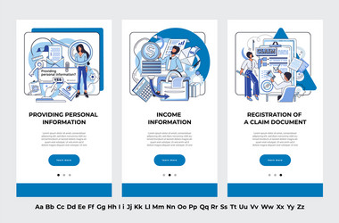 People provide and update personal information Vector Image
