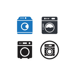 Washing machine logo Royalty Free Vector Image