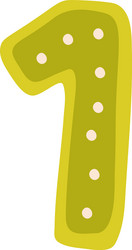 4 digit cartoon alphabet Royalty Free Vector Image