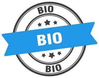 Bio stamp label on transparent background Vector Image