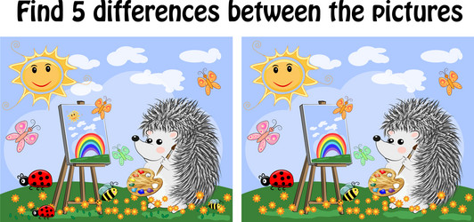 Find differences between pictures Royalty Free Vector Image