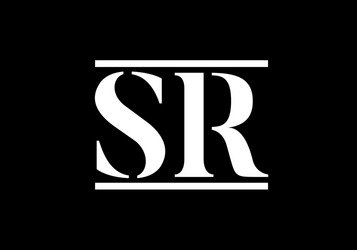 Initial monogram letter s r logo design template Vector Image