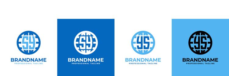Simple sy monogram logo suitable for any business Vector Image