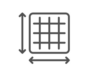 Square area line icon room dimension sign Vector Image