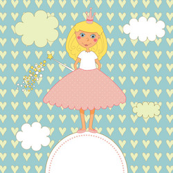 Little princess congratulations card Royalty Free Vector