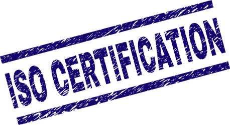Iso certification sticker Royalty Free Vector Image