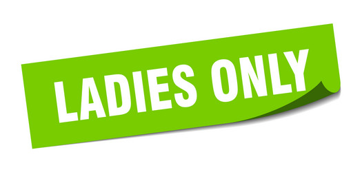 Ladies only sticker square isolated Royalty Free Vector