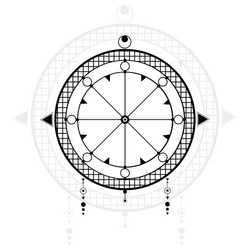 Modern sacred geometry outline shapes Royalty Free Vector