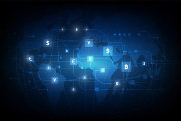 Money transfer global currency stock exchange Vector Image