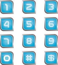 Number and symbol for game Royalty Free Vector Image