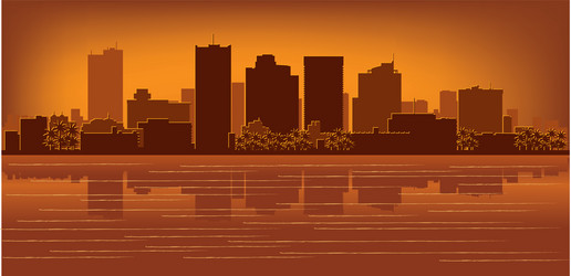 Phoenix arizona city silhouette black background Vector Image