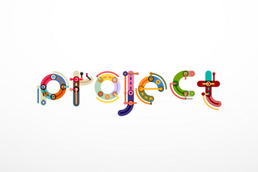 Project word letter banner Royalty Free Vector Image