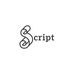 Script logo design Royalty Free Vector Image - VectorStock