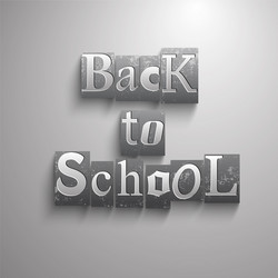 Gray school composition Royalty Free Vector Image