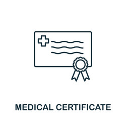 Medical certificate icon simple element from new Vector Image