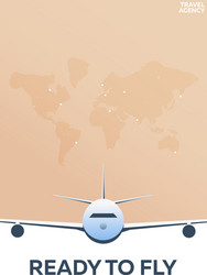 Travel poster around the world vacation trip Vector Image