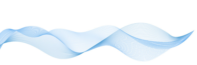 Beautiful and elegant smooth wave on blue Vector Image