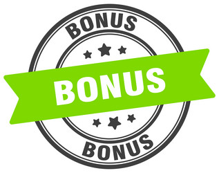 Bonus stamp label on transparent background Vector Image