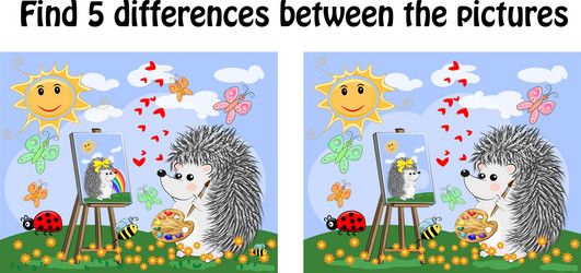 Find differences between pictures Royalty Free Vector Image