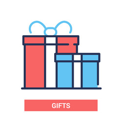 Open gift box icon set Royalty Free Vector Image