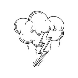 How To Draw Lightning Clouds