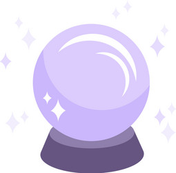 Empty transparent crystal ball Royalty Free Vector Image