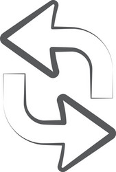 Syncing arrows Royalty Free Vector Image - VectorStock