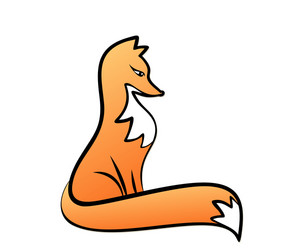 Symbol stylized fox Royalty Free Vector Image - VectorStock
