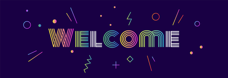 Elegant welcome banner welcome sign Royalty Free Vector