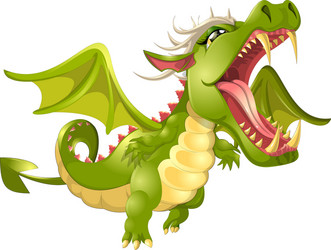 Angry dragon cartoon Royalty Free Vector Image