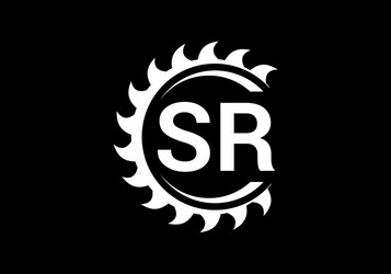 Initial monogram letter s r logo design template Vector Image