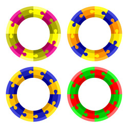 Background made pieces puzzle jigsaw frame Vector Image