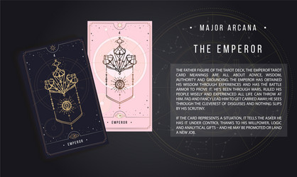 Major arcana minor secret card black Royalty Free Vector
