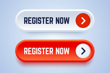 Register now button rounded red sign Royalty Free Vector